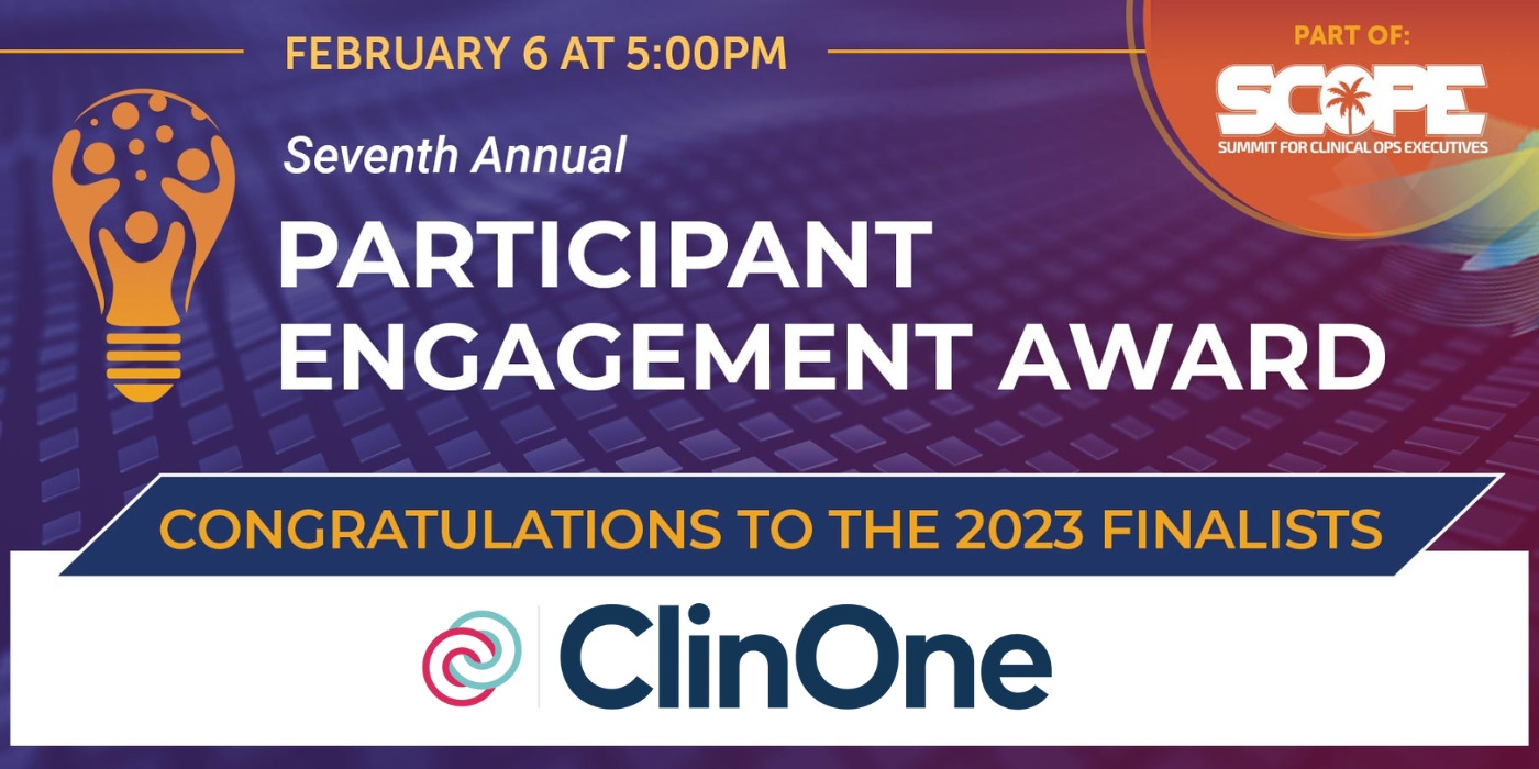 ClinOne was Named as a Finalist for the 2023 Participant Engagement ...
